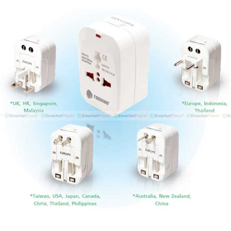 หัวแปลงปลั๊กไฟ อะแดปเตอร์ หัวแปลงปลั๊กไฟ แบบ 4in1 Universal Adapter หัว
