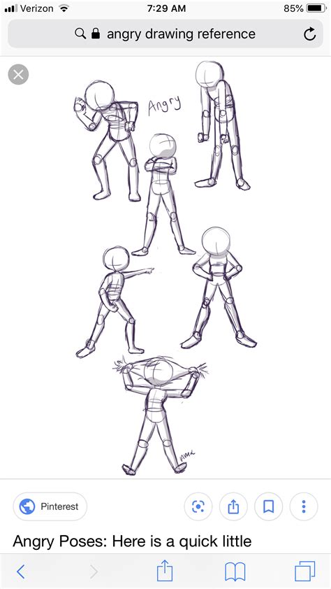 Angry Poses Here Is A Quick Little Reference Page Of
