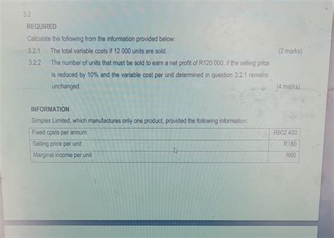 Solved REQUIRED Calculate The Following From The Information Chegg