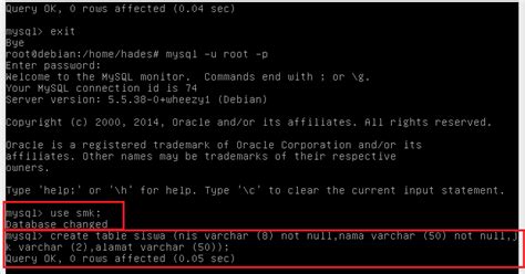 Cara Membuat Table Pada Mysql Dengan Syntax