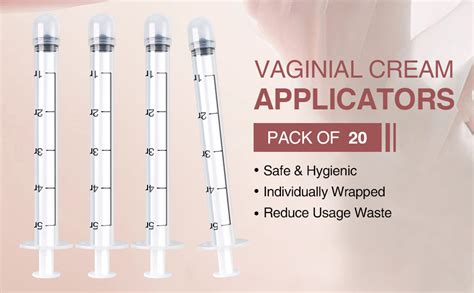 20 Pack Disposable Vaginal Cream Applicators Fit Otc Gels