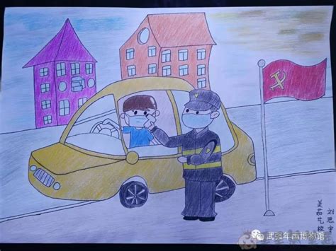 童心抗疫小小绘画家在行动儿童画 毛毛简笔画