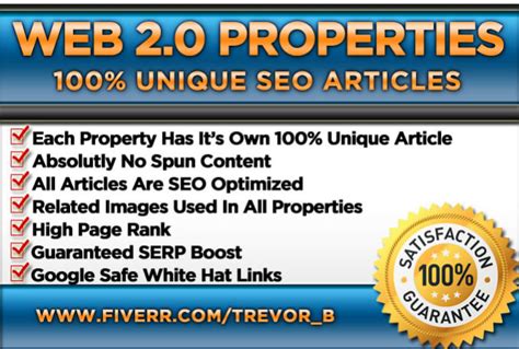 build seo optimized web 20 properties by trevor b fiverr