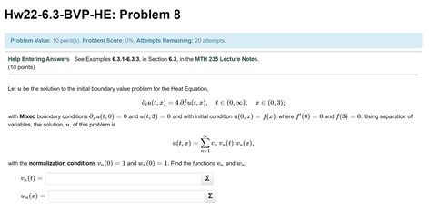 solved hw22 6 3 bvp he problem 8 problem value 10