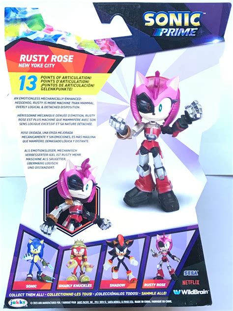 Jakks Netflix Sonic Prime Rusty Rose New Yoke City 5” Inch Figure Cam