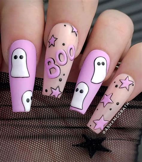 Dazzling Halloween Nails That Turn Heads Cute Ghosties Pressed On