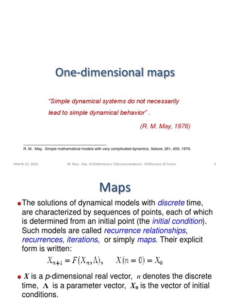 2015 One Dimensional Maps Pdf Chaos Theory Dynamical System