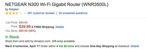 Netgear N300 Wifi Gigabit Router 40 Shipped Reg 90