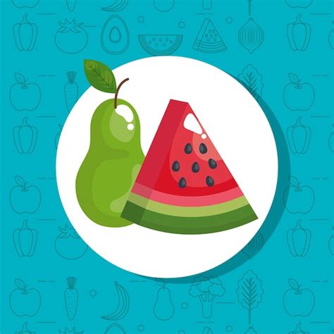 Premium Vector Healthy Food Set Icons