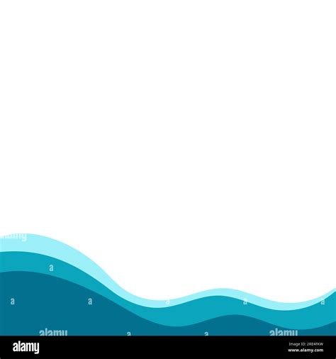Corner Frame Water Design Elements Isolate Waves Frame Vector Stock Vector Image And Art Alamy