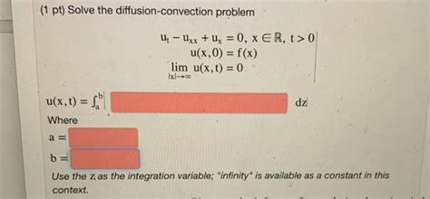 Solved Pt Solve The Diffusion Convection Problem Chegg