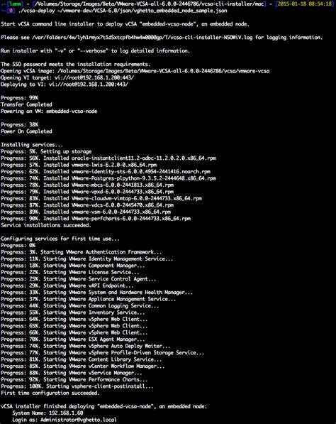 ultimate automation guide to deploying vcsa 6 0 part 1 embedded node