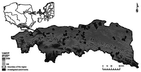 Spatial Distribution Of The Investigated Catchments Download