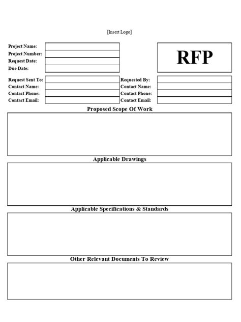 Construction Rfp Template Pdf Request For Proposal