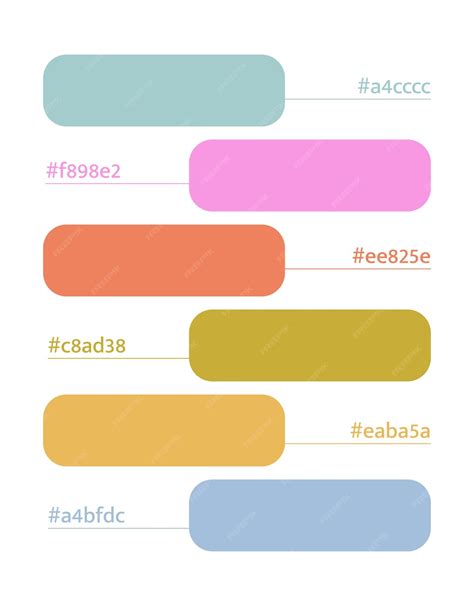 Paleta De Colores Rosa Azul Y Amarillo Catálogo De Neón Vibrante