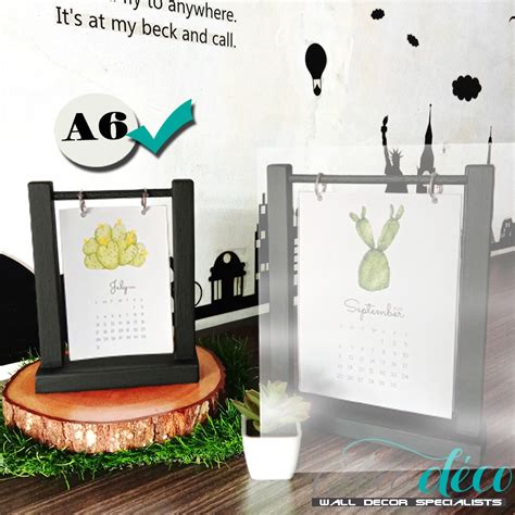Jual Stand Kayu Kalender Meja Aesthetic 2024 Model Gantung Kalender