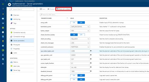 サーバー パラメーターの構成 Azure Portal Azure Database For Postgresql Single Server Microsoft Learn