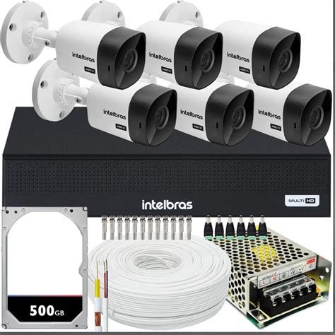 Kit 6 Camera De Seguranca Intelbras Bullet Vhl 1120b Externa Dvr 8