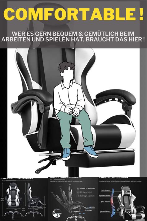 Bürostuhl Gaming Stuhl Lendenkissen Massage Gaming Sessel Ergonomischer