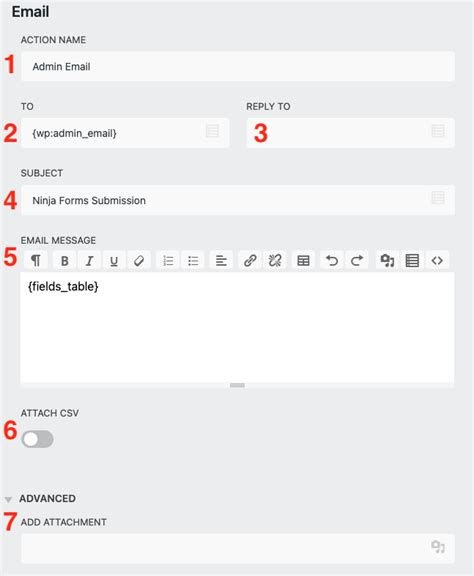 Sending Email Ninja Forms