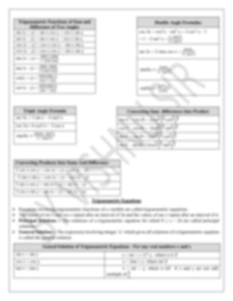 Solution Trigonometric Formula Studypool