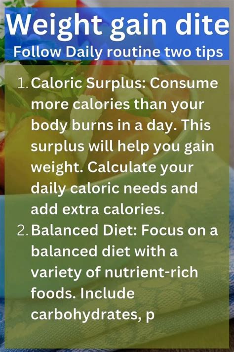 Weight Gain Dite And Tips