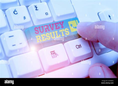 Word Writing Text Survey Results Business Photo Showcasing Result Of Activity That Collects Or