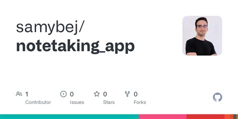 Github Samybejnotetakingapp