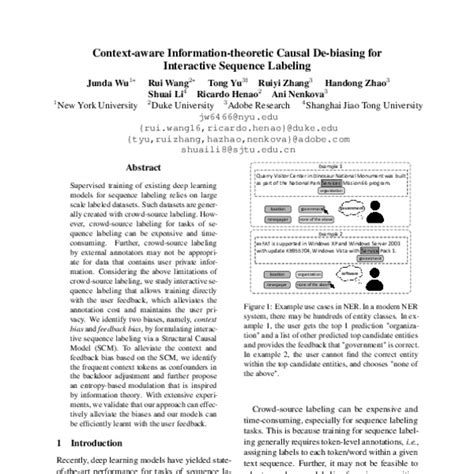 Context Aware Information Theoretic Causal De Biasing For Interactive