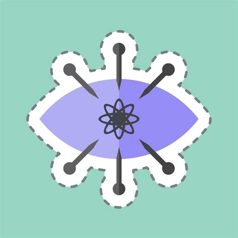 Sticker Line Cut Observation Suitable For Data Analytics Symbol Simple Design Editable Design