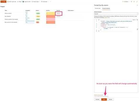 SharePoint Advanced Column Formatting Manuel T Gomes