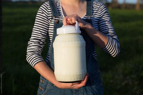 Glass Jar Filled With Fresh Milk By Stocksy Contributor Jacqui
