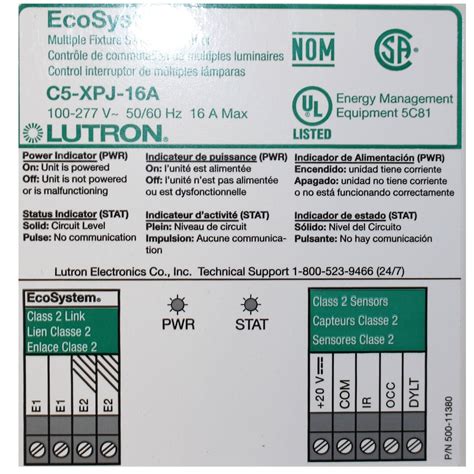 Lutron C5 Xpj 16a Ecosystem Switching Power Module 120277v 16a Max