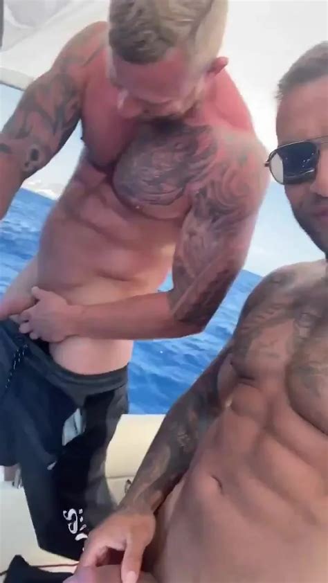 The Lads Two Ripped Studs Pissing Over The