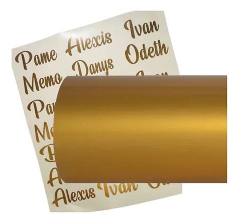 Corte Vinil Adhesivo 3mtsx60cm Cameo Transfer Dorado Silhoue Cuotas