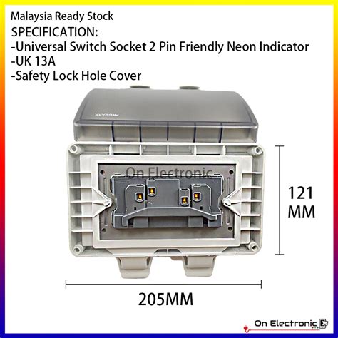 2 Waygang Waterproof Garden Universal Multi Switch Socket Heavy Duty