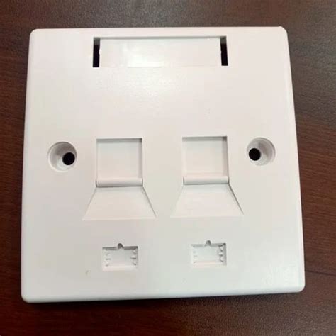 10A White Modular Dual Face Plate Finish Type Glossy Module Size 2