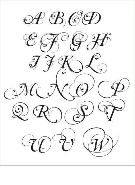 Alphabet Stencil Fancy Script 4 Lettering Alphabet Hand Lettering