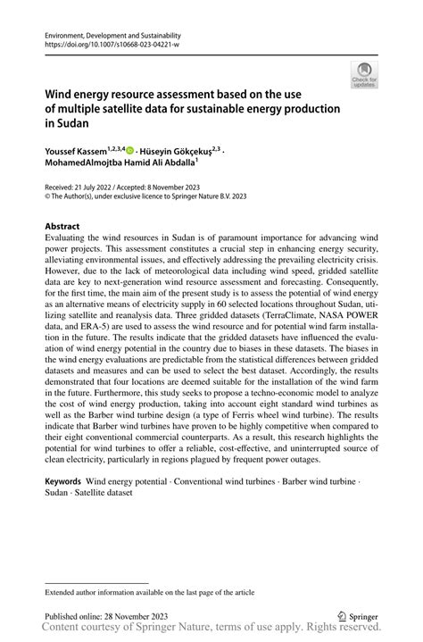Wind Energy Resource Assessment Based On The Use Of Multiple Satellite Data For Sustainable