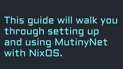 Init Nixos Mutinynet Tutorial