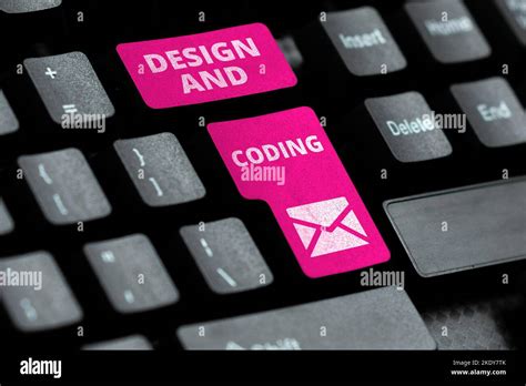 Handwriting Text Design And Coding Concept Meaning Html And