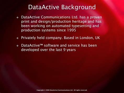 Ppt Dataactive Communications Technology Powerpoint Presentation