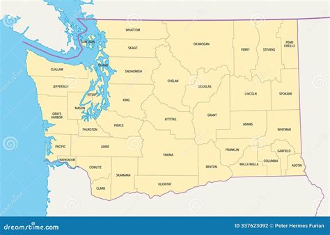 Washington State County Map Scalablemaps Vector Maps Of Washington