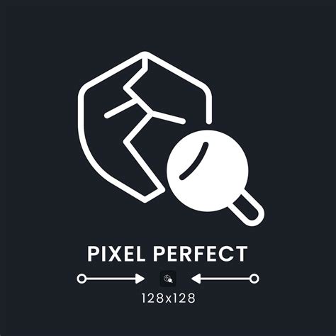 Vulnerability Scanning White Solid Desktop Icon Cyber Security Threat Identification Pixel