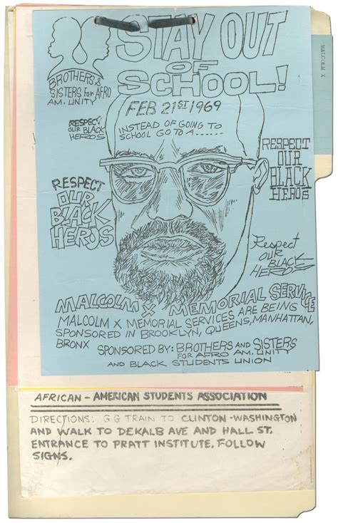 [archive] Malcolm X Memorial Service Flyers Malcolm X Barnebys