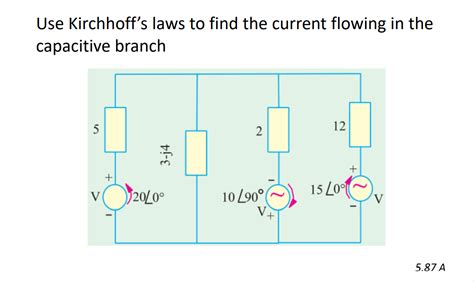 Solved Use Kirchhoffs Laws To Find The Current Flowing In Chegg