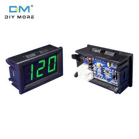 Diymore DC V A Mini Digital Current Voltage Meter Ammeter Gauge With Hall Effect