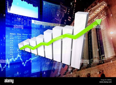 Economy Graph Up Arrow Stock Market Indicators And New York Stock