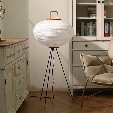 Serenity Glow Floor Lamp Noguchi Inspired Japanese Akari 10a Wabi