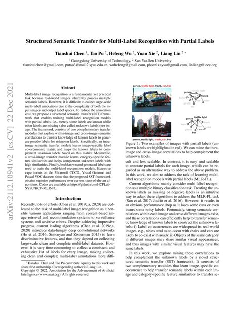 Structured Semantic Transfer For Multi Label Recognition With Partial